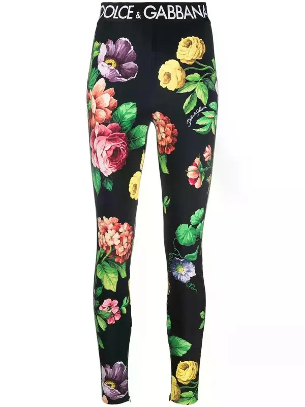 Dolce & Gabbana Floral-print Leggings