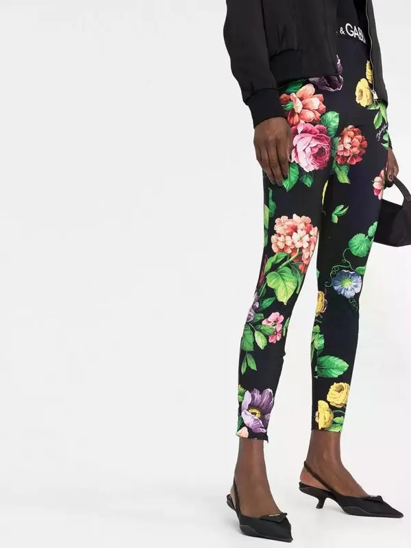 Dolce & Gabbana Floral-print Leggings