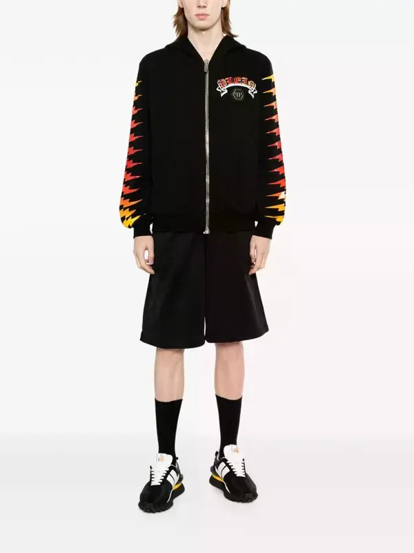 Philipp Plein Embellished Graphic Print Hoodie