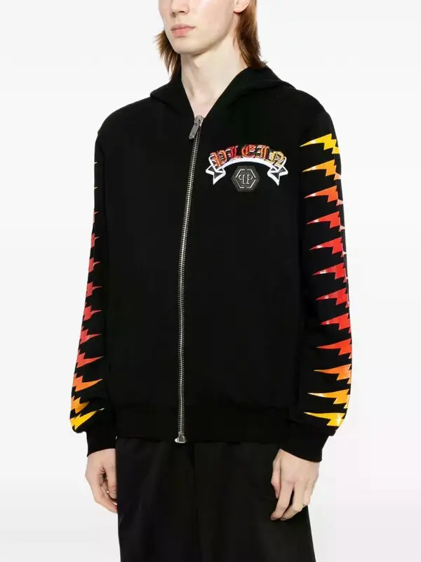 Philipp Plein Embellished Graphic Print Hoodie