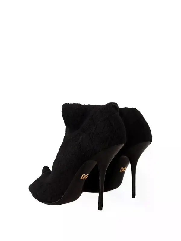 Dolce & Gabbana Knit Pointed-toe Stiletto Boots