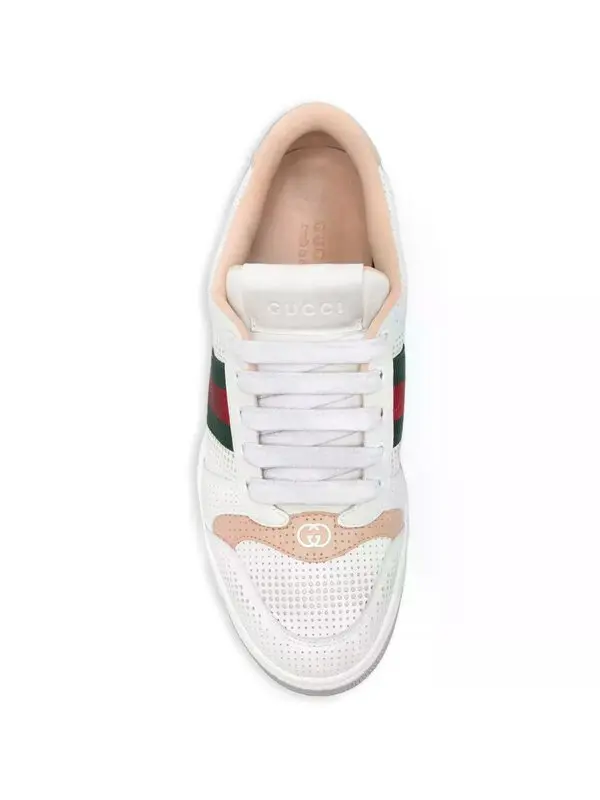 Gucci Leather Re-web Sneakers