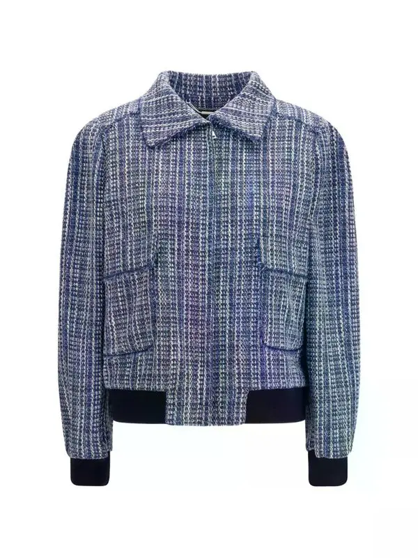Kiton Zip-up Tweed Jacket