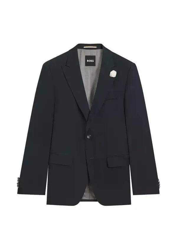 BOSS Mélange Peak-lapel Jacket - Green