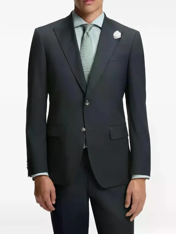 BOSS Mélange Peak-lapel Jacket - Green