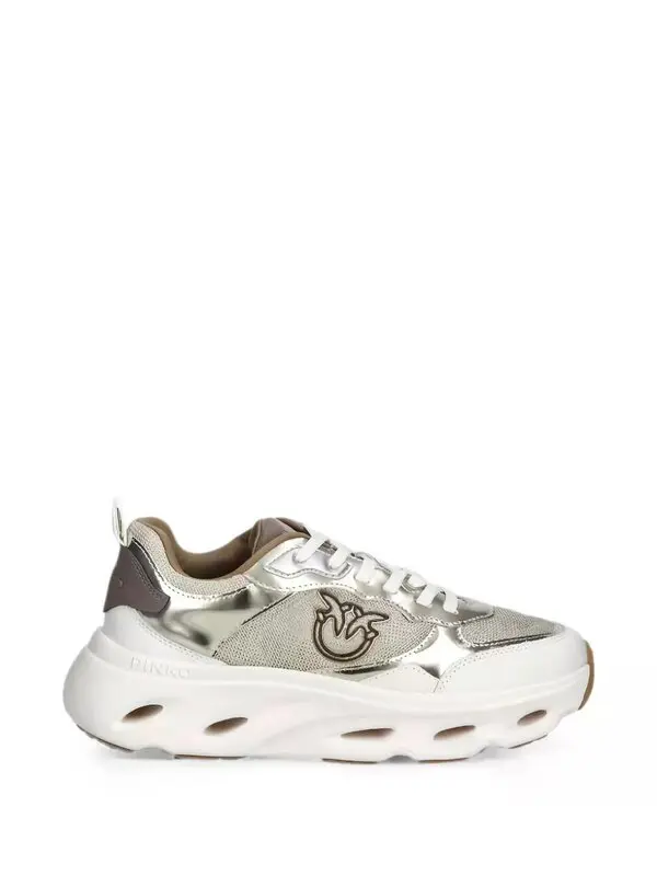 Pinko Love Birds Mirror-effect Sneakers