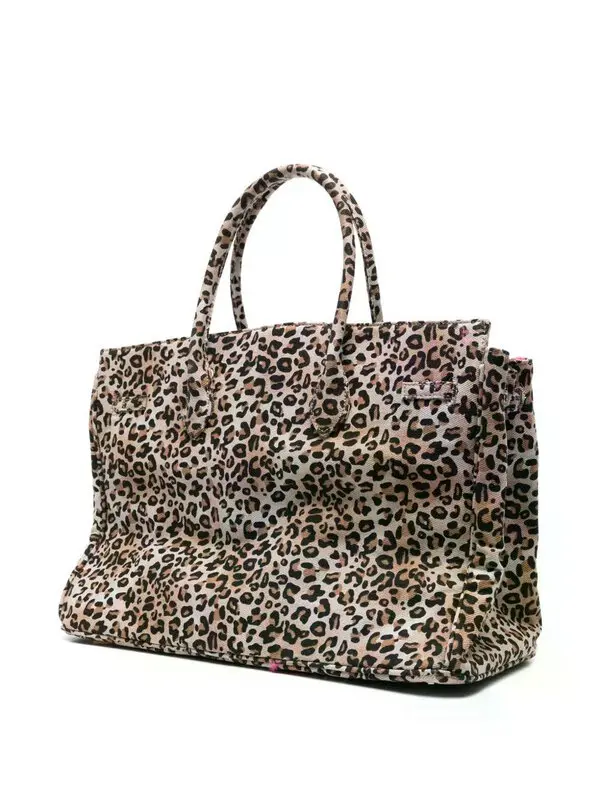 SECRET PON-PON Grace Leopard Print Patch Detail Shoulder Bag