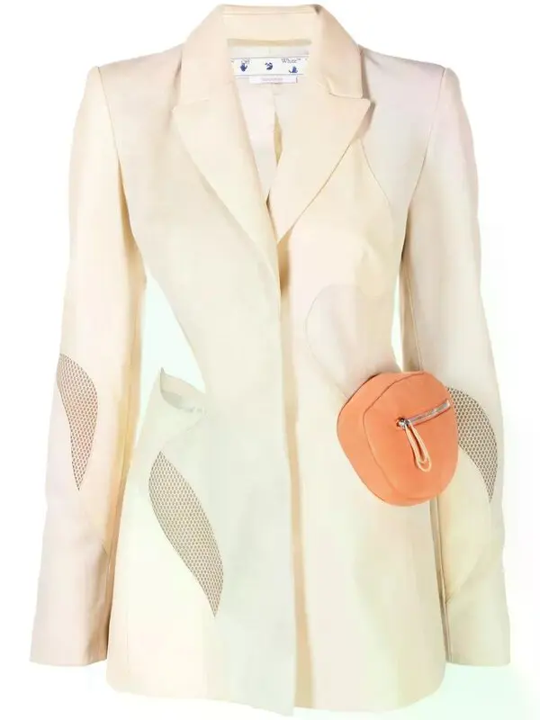 Off-White Candle Edge Blazer - Neutrals