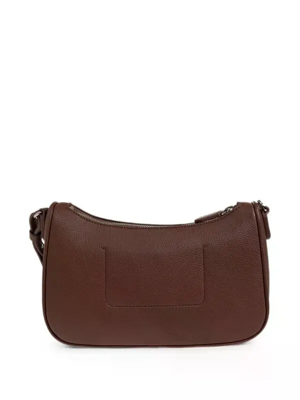 Emporio Armani Pebbled Leather Shoulder Bag - Brown