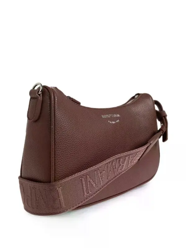 Emporio Armani Pebbled Leather Shoulder Bag - Brown