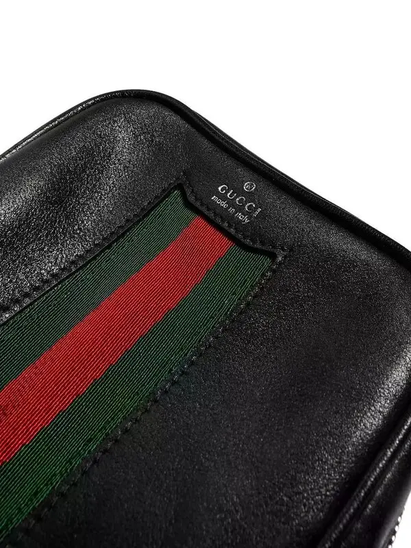 Gucci Mini Web-detail Leather Messenger Bag