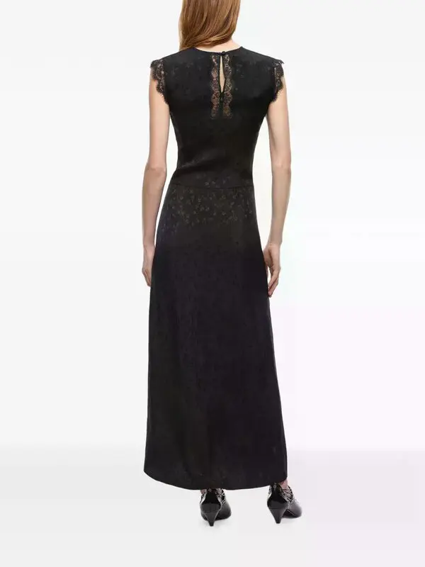 Pinko Lace-trim Jacquard Midi Dress