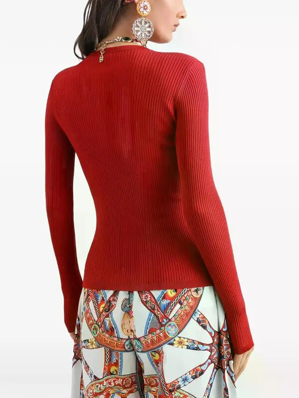 Dolce & Gabbana Ribbed Viscose-knit Cardigan