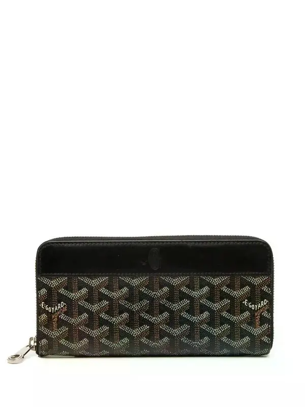 Goyard 2012-2026 Goyardine Matignon Zip Around Wallet Gm Long Wallets - Black