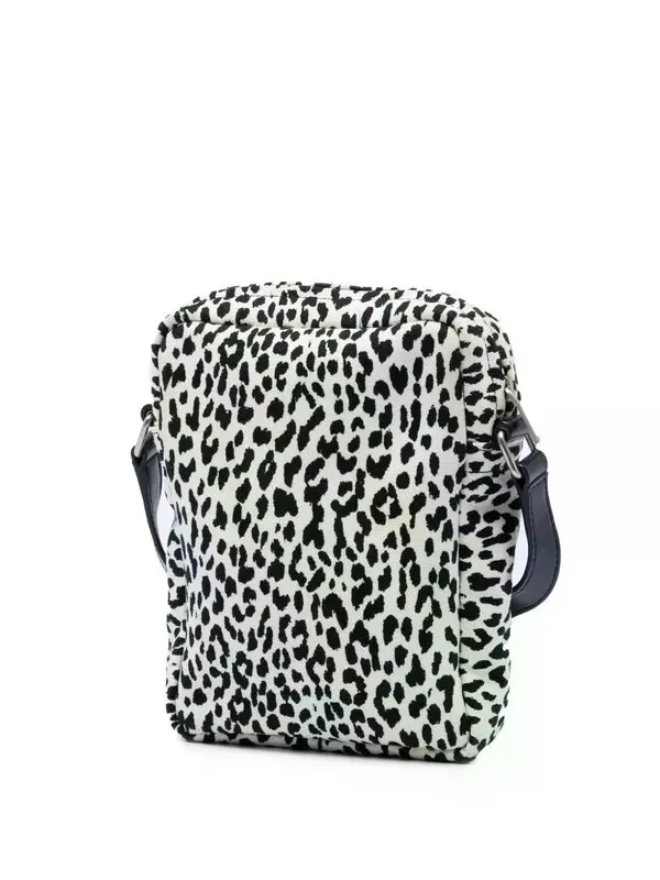 Saint Laurent Leopard Print Canvas Sid Messenger Bag
