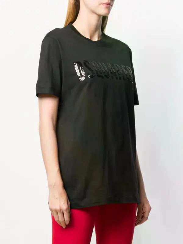Dsquared2 Logo Print T-shirt - Black