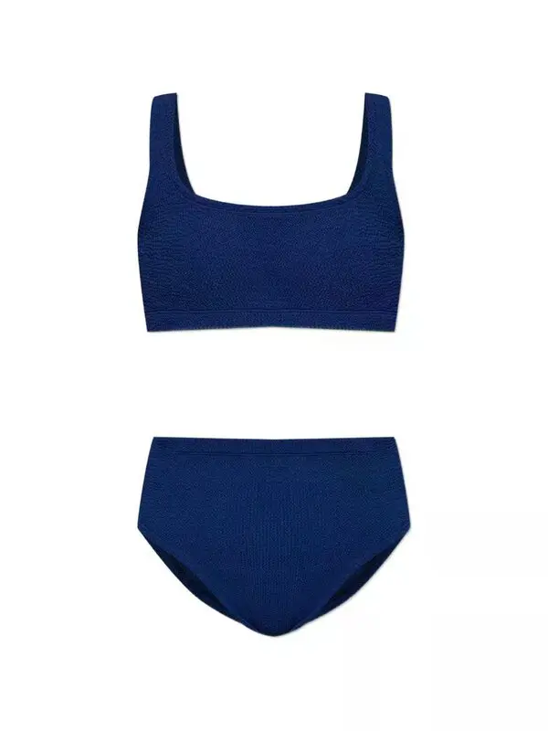 Hunza G Patricia Crinkle-effect Bikini - Blue