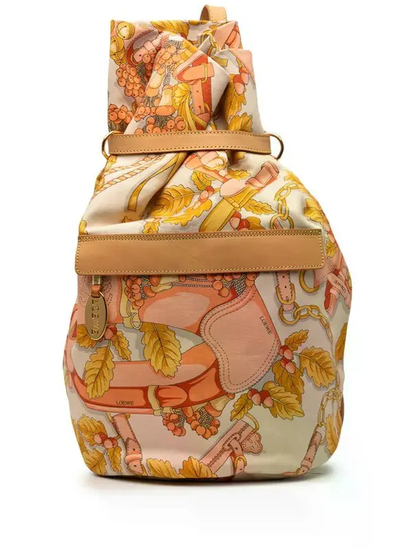 Loewe Botanical Printed Canvas Backpack