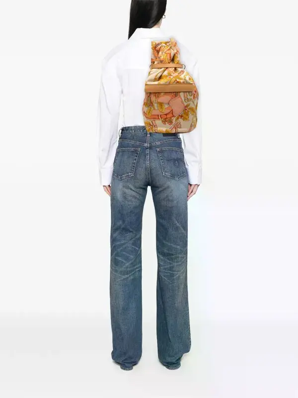 Loewe Botanical Printed Canvas Backpack