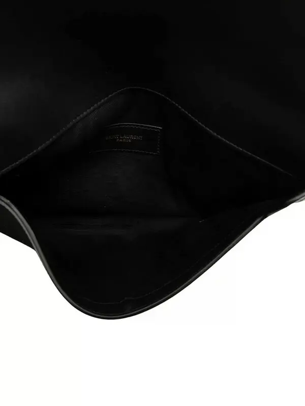 Saint Laurent Canvas Uptown Pouch Clutch Bag - Black