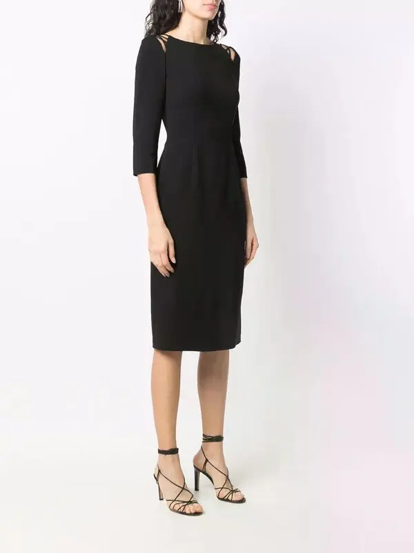 Alberta Ferretti Crepe Cut-out Shift Dress
