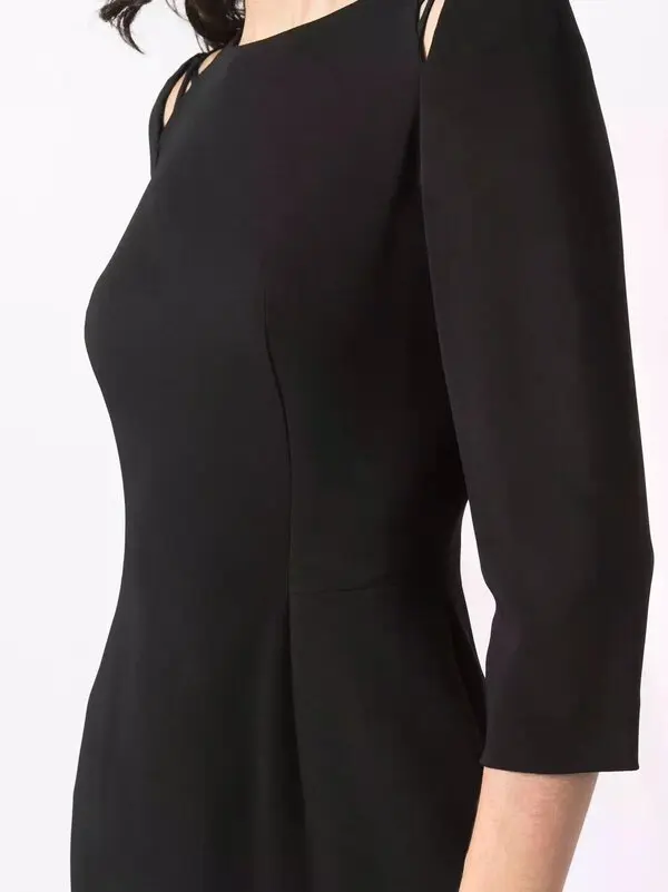 Alberta Ferretti Crepe Cut-out Shift Dress