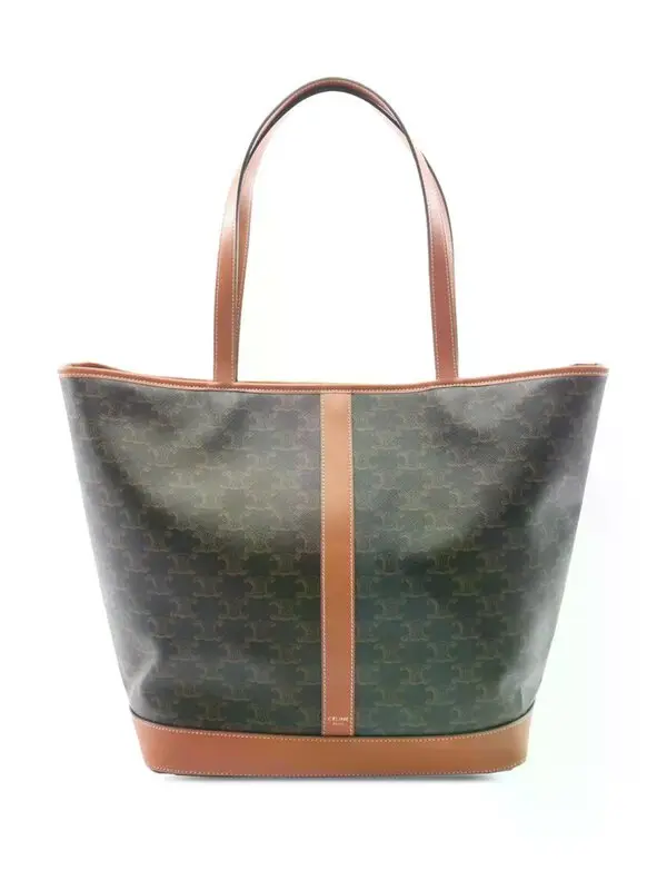 Celine Medium Triomphe Coated Canvas Cabas Tote Bag