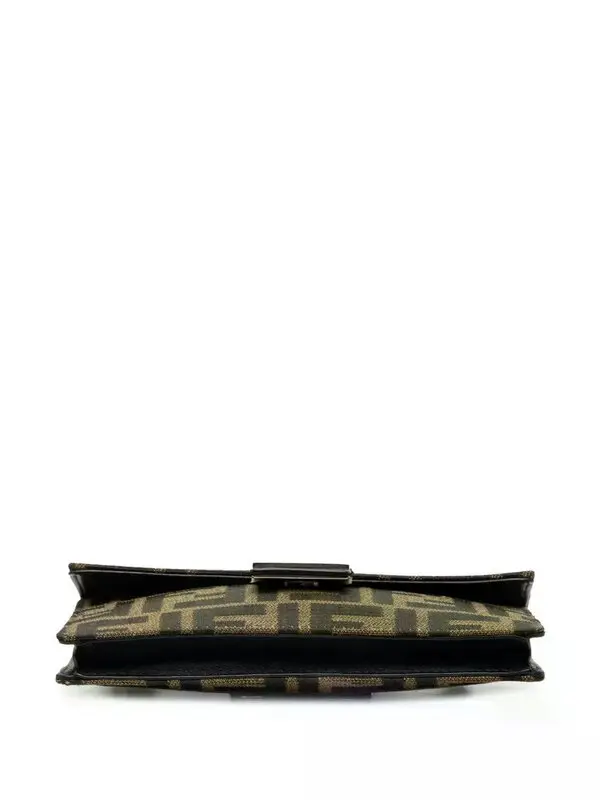 Fendi Zucca Canvas Baguette Pouch Crossbody Bag - Brown