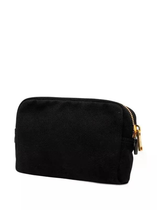 Prada 2010-2026 Canvas Canapa Logo Pouch - Black