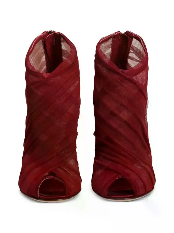 Dolce & Gabbana Ruched Tulle Ankle Boots