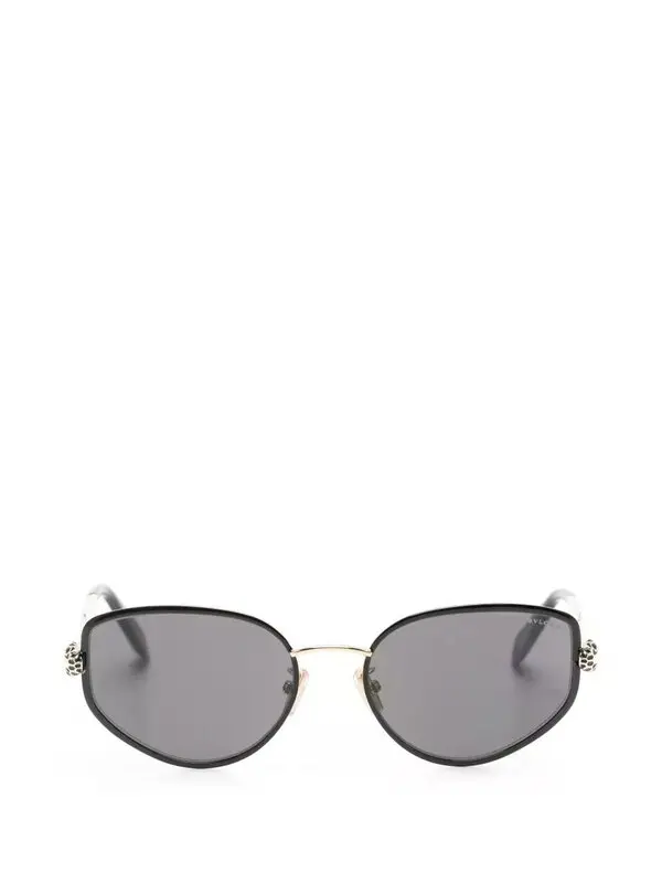BVLGARI Serpenti Geometric Frame Sunglasses - Gold