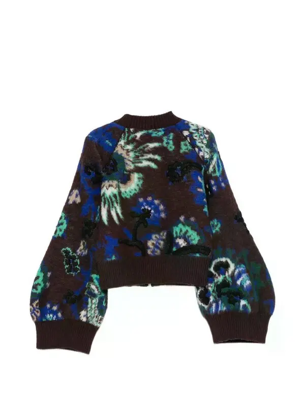 Sacai Floral Print Embroidered Jacket