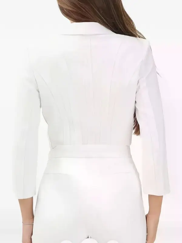 Elisabetta Franchi Cropped Blazer With Chain Detail