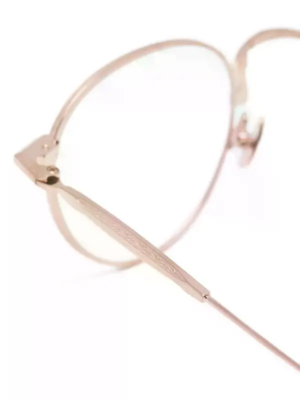 Matsuda Engraved Round Frame Eyeglasses