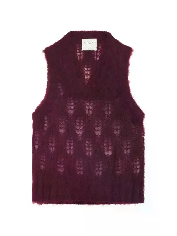 FORTE_FORTE Open-knit Vest
