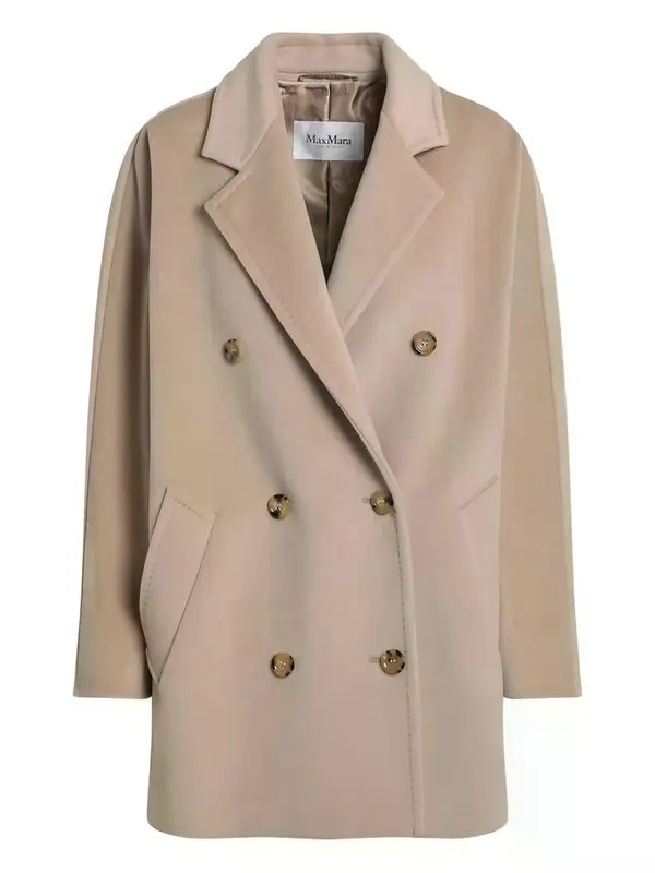 Max Mara Rebus Double-breasted Coat - Neutrals