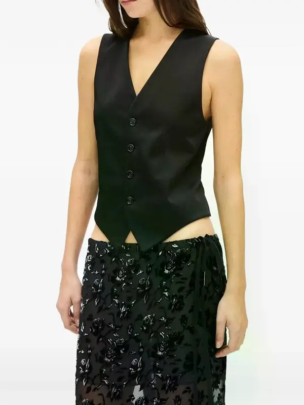 ANN DEMEULEMEESTER Button-up Satin Waistcoat