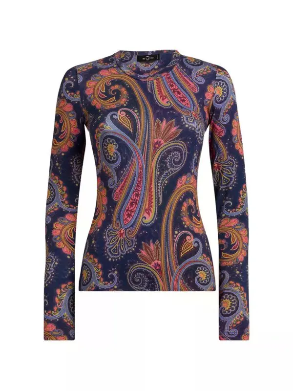 Etro Jersey Sweater With Paisley Motif