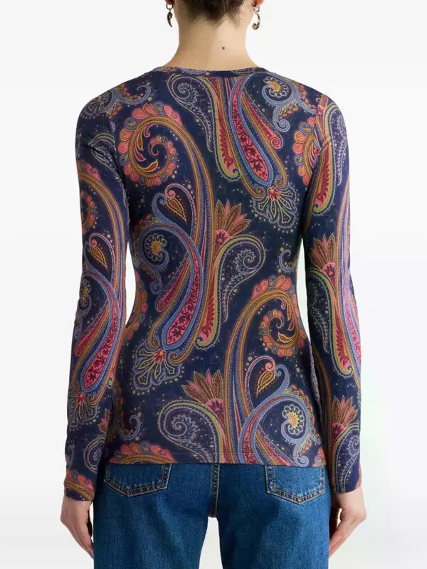 Etro Jersey Sweater With Paisley Motif