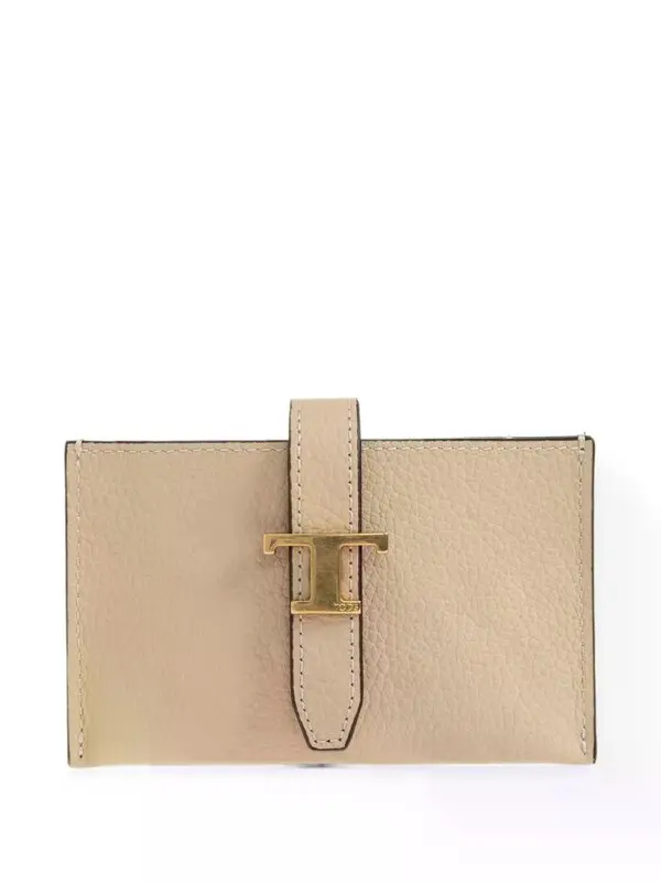 TOD'S Timeless Grained Leather Wallet - Neutrals