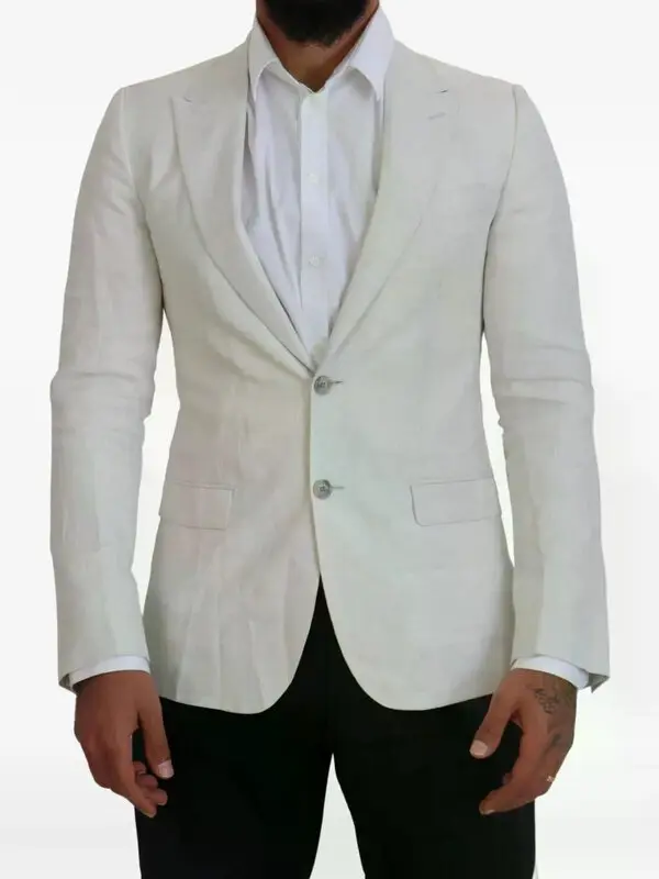 Dolce & Gabbana Single-breasted Linen Blazer