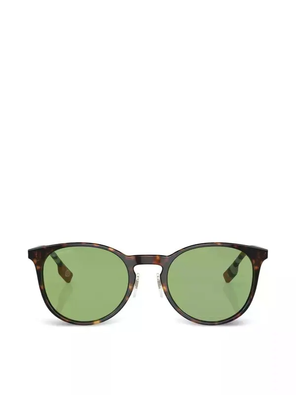 Burberry Tortoiseshell-effect Round-frame Sunglasses - Brown