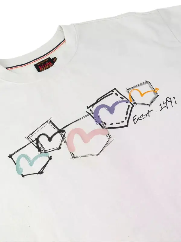 EVISU Hand-drawn Multi-pocket T-shirt