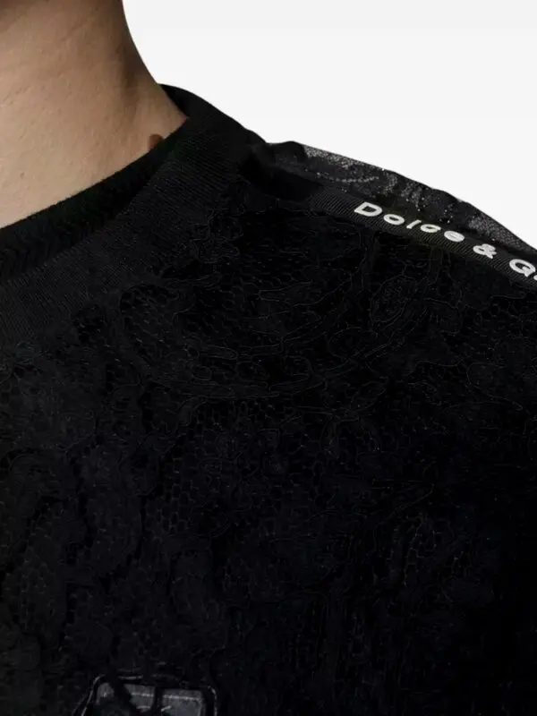 Dolce & Gabbana Floral-lace T-shirt