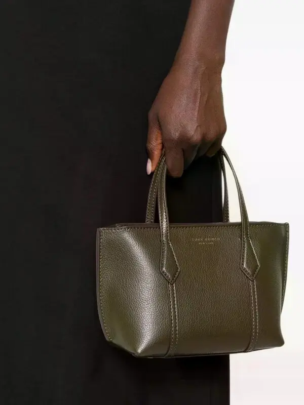 Tory Burch Perry Pebbled-leather Tote Bag - Green