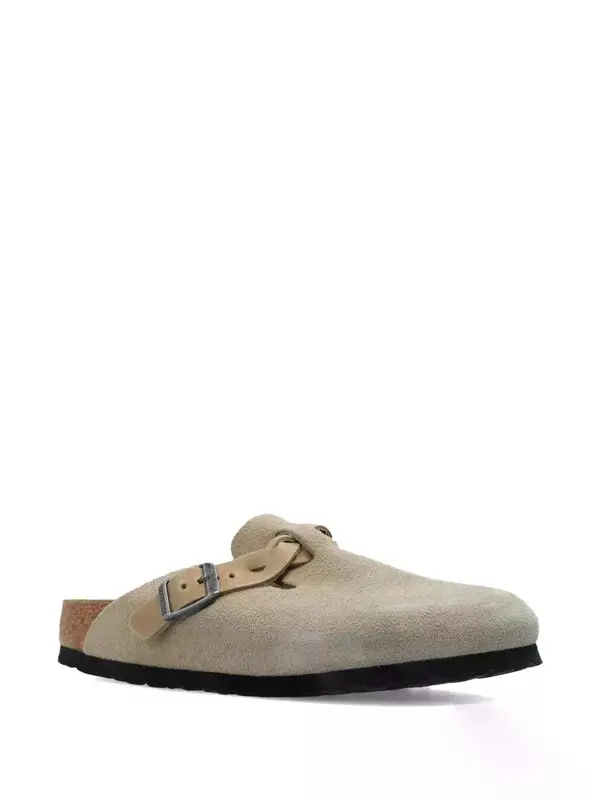 BIRKENSTOCK Boston Braided Suede Flat Mules