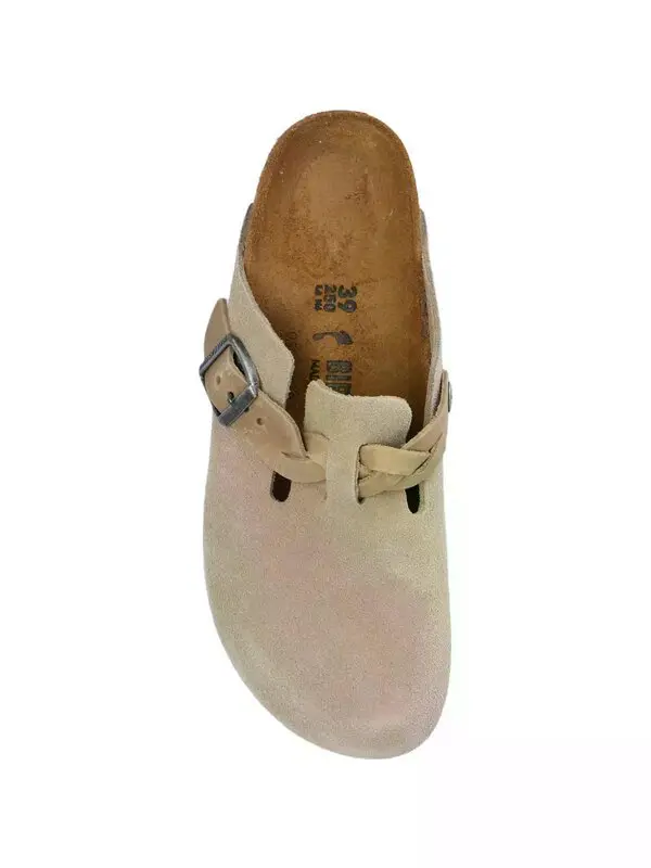 BIRKENSTOCK Boston Braided Suede Flat Mules