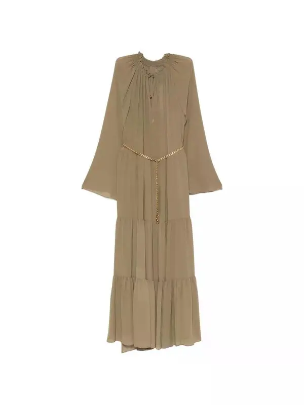 Michael Kors Belted Tiered Maxi Dress