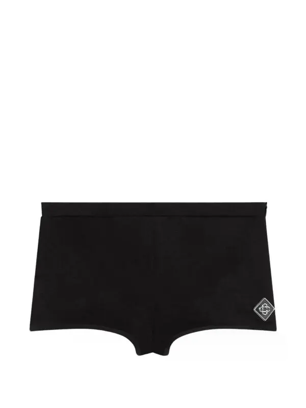 Casablanca Logo Plaque Belted Shorts