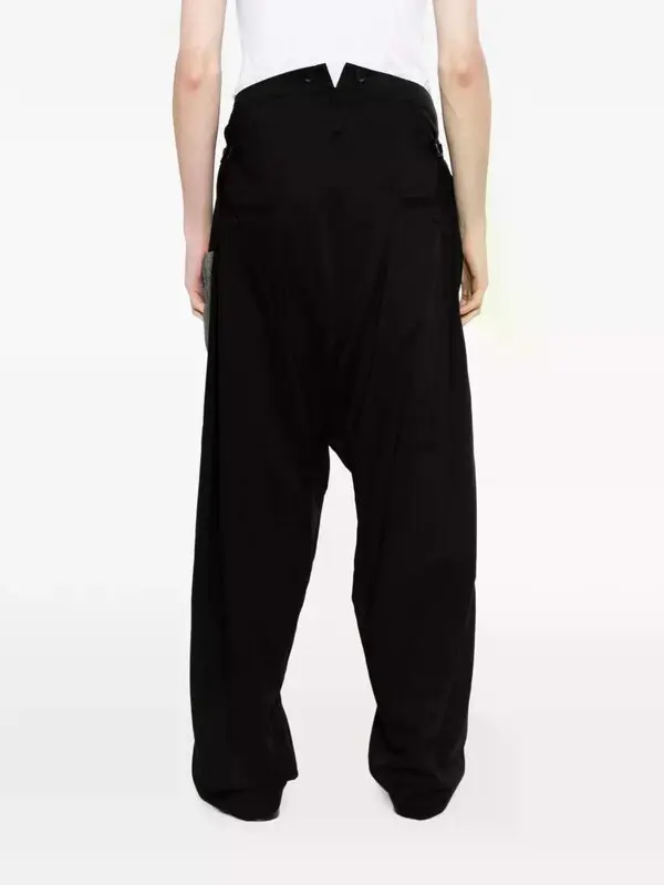 Yohji Yamamoto Embroidered Suspenders Trousers